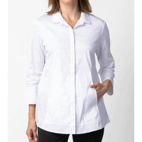 Habitat | Tops | New Habitat 519 Hidden Placket Shirt In White | Poshmark